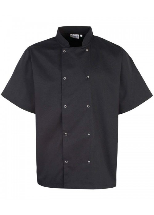Premier Studded front short sleeve chef's jacket | GoCustom®